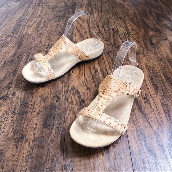 Vionic | Shoes | Vionic Alvery Cork Sandals Slides Orthopedic Orthotic ...